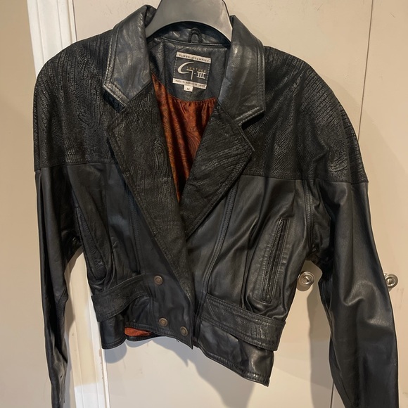 Global Identity | Jackets & Coats | Global Identity Giii Leather Crop ...